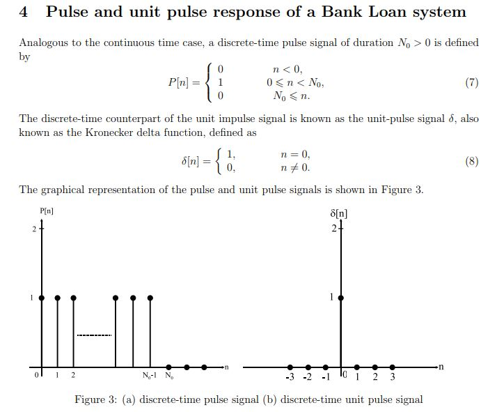 4 Pulse and unit pulse response of a Bank Loan system | Chegg.com