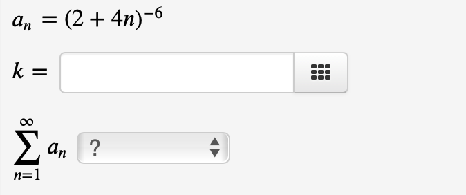 Solved #1-2) For each sequence an, find k (a number) where | Chegg.com