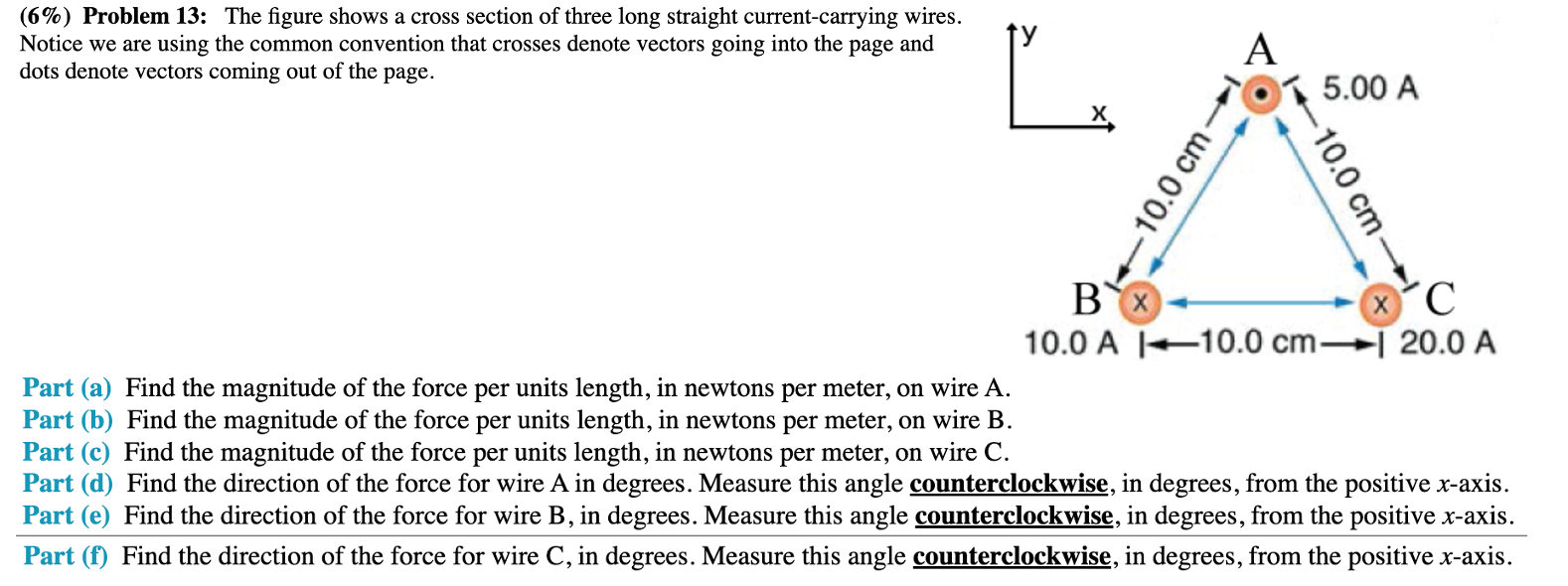 Solved (6\%) Problem 13: The figure shows a cross section of | Chegg.com