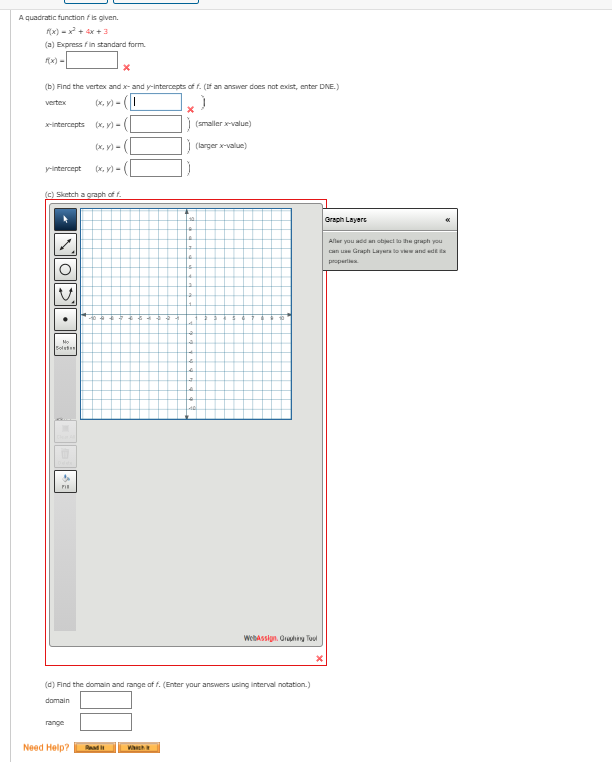 Solved A quadratic function is given. F(x) - x2 + 4x + 3 (a) | Chegg.com