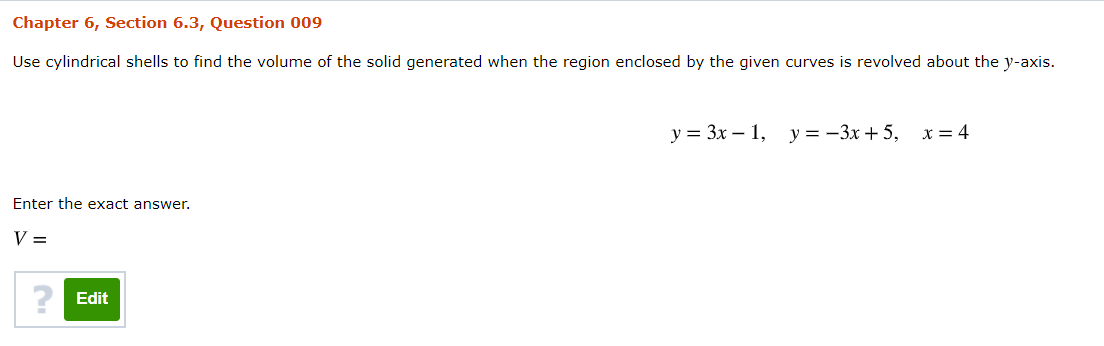 Solved Chapter 6, Section 6.3, Question 009 Use cylindrical | Chegg.com