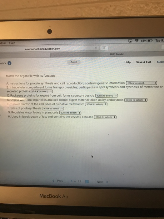 Solved Help Help Save & Exit Subm Uses vesicles to transport | Chegg.com