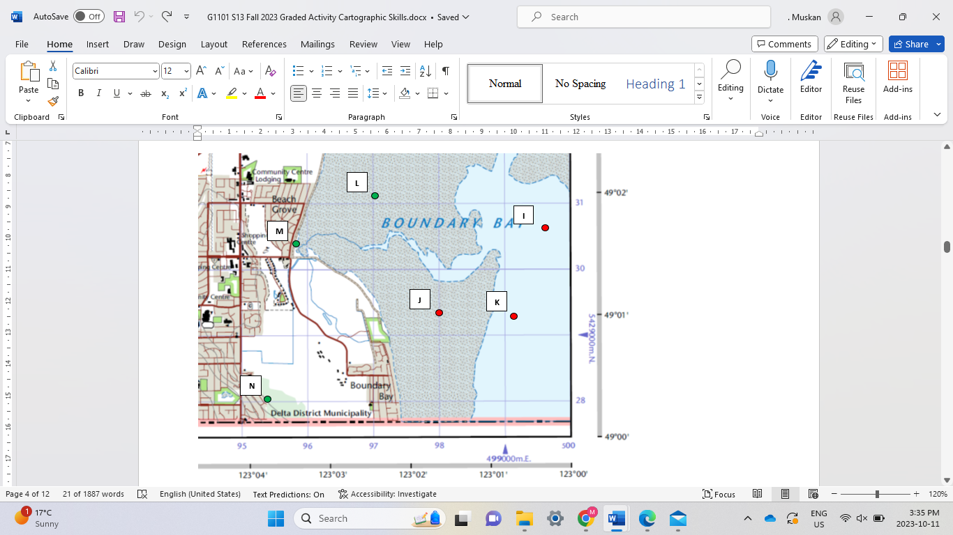 Solved ) Examine Topographic Map 1. The latitude and | Chegg.com