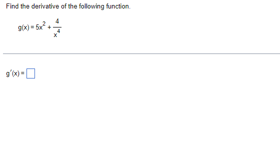 Solved Find the derivative of the following | Chegg.com
