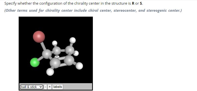 Solved Specify whether the configuration of the chirality | Chegg.com