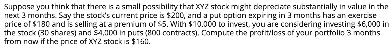 Solved Suppose you think that there is a small possibility | Chegg.com
