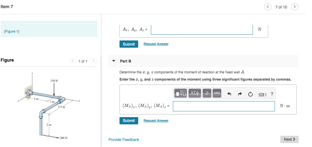 Solved Item 7 7 of 10 > (Figure 1) Part A Determine the 2, | Chegg.com