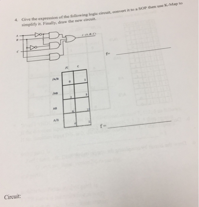 Solved Give the expression of the following logic circuit, | Chegg.com