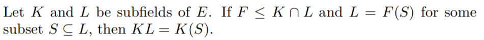 Solved Let K and L be subfields of E. If F | Chegg.com