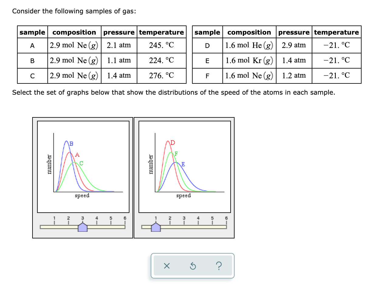 Solved Consider the following samples of gas: sample | Chegg.com