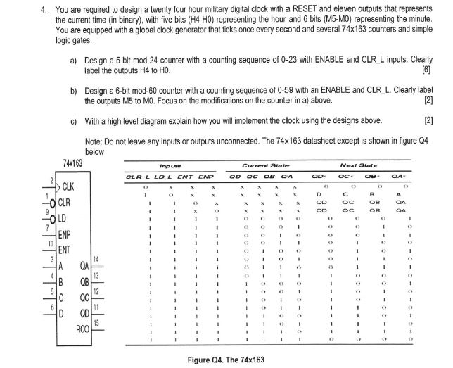 Solved You are required to design a twenty four hour | Chegg.com