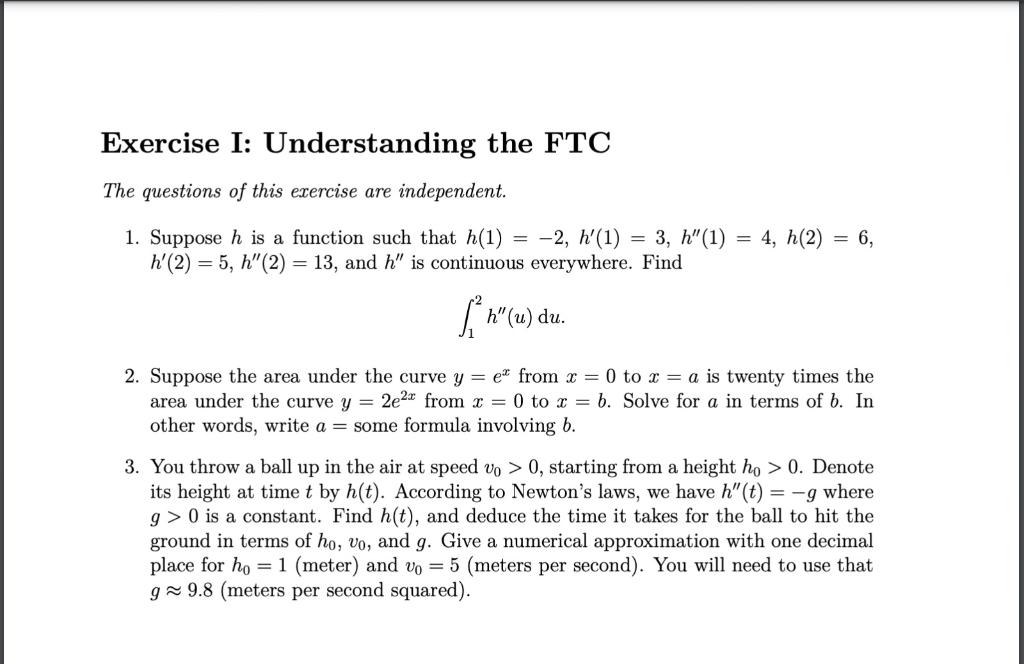 Solved Exercise I: Understanding the FTC The questions of | Chegg.com