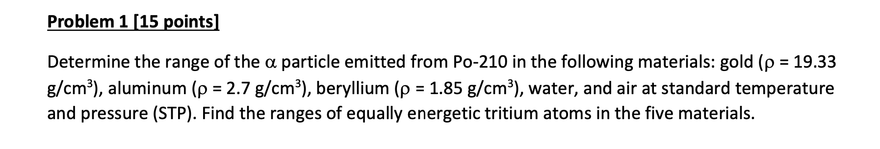Solved Problem 1 [15 points] Determine the range of the α | Chegg.com