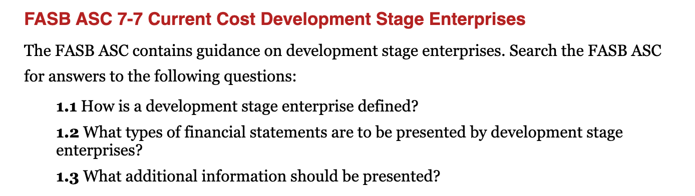 Solved FASB ASC 7-7 Current Cost Development Stage | Chegg.com