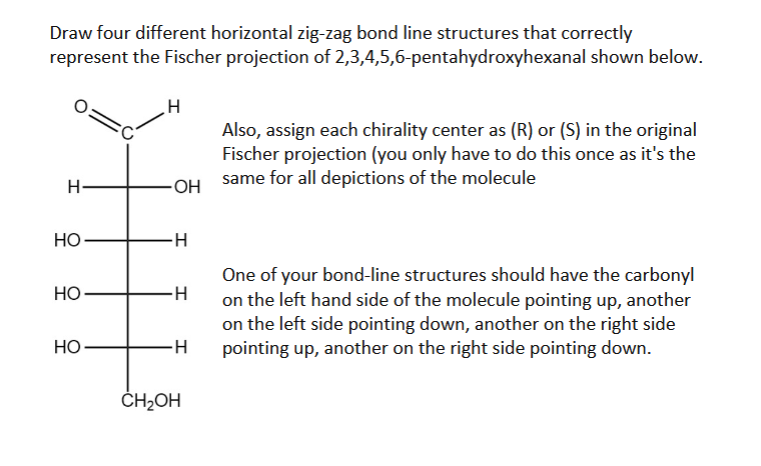 Solved Draw four different horizontal zig-zag bond line | Chegg.com