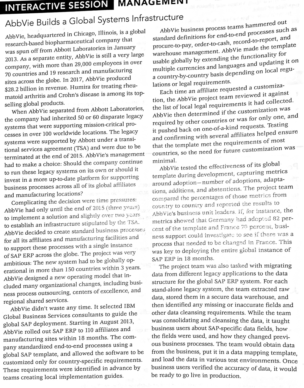 Solved Read the case study attached and answer the four | Chegg.com