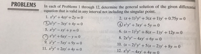 Solved In each of Problems 1 through 12, determine the | Chegg.com