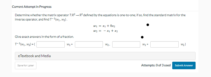 Solved Determine whether the matrix operator T:R2→R2 defined | Chegg.com