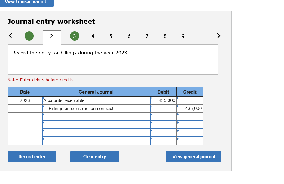 Solved Journal entry worksheet 1 (2) 4 6 Record the entry | Chegg.com