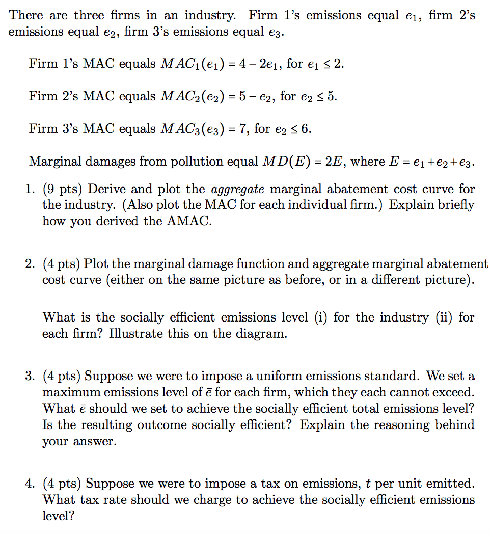 Solved There are three firms in an industry. Firm 1's | Chegg.com