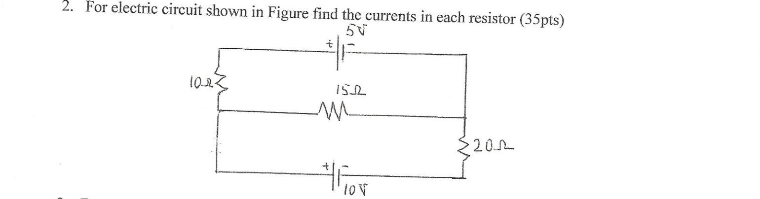 Solved 2. For electric circuit shown in Figure find the | Chegg.com
