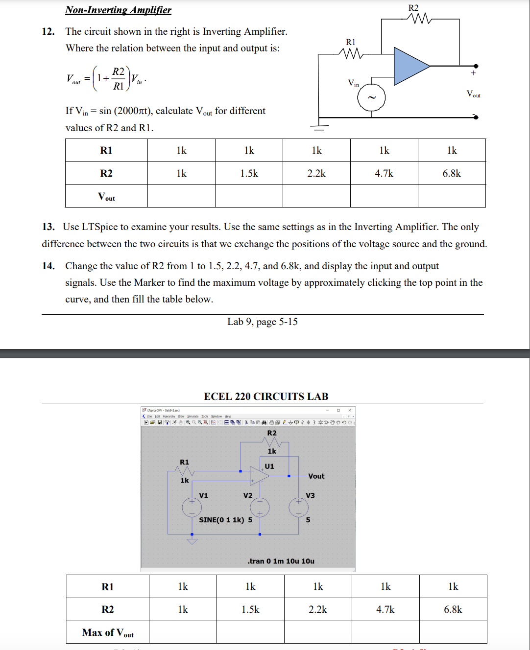 Solved 12. The circuit shown in the right is Inverting | Chegg.com