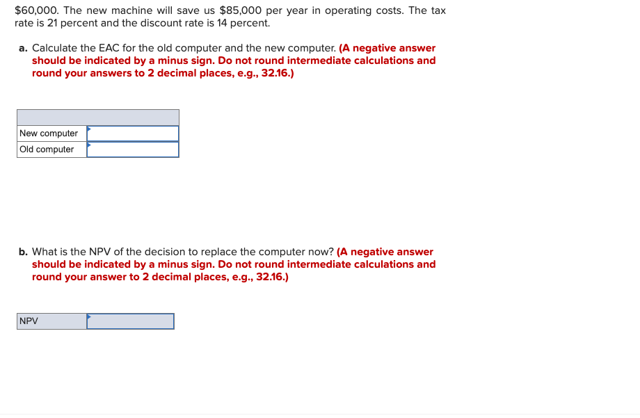 Solved Suppose we are thinking about replacing an old | Chegg.com