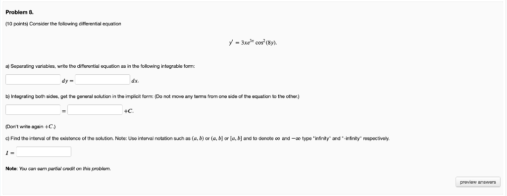 Solved Problem 8. (10 points) Consider the following | Chegg.com