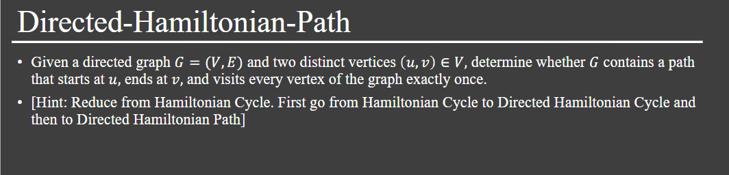 Directed-Hamiltonian-Path • Given a directed graph G | Chegg.com