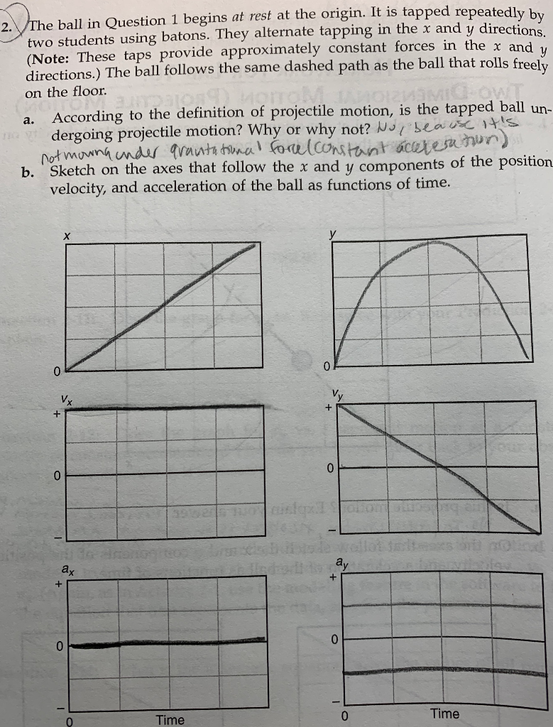 Solved D HOMEWORK FOR LAB 10: 4 Two-DIMENSIONAL MOTION | Chegg.com