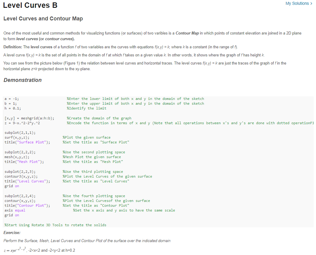 Solved Level Curves and Contour Map One of the most useful | Chegg.com