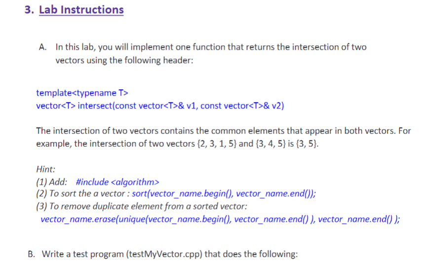 Solved 3. Lab Instructions A. In this lab, you will | Chegg.com