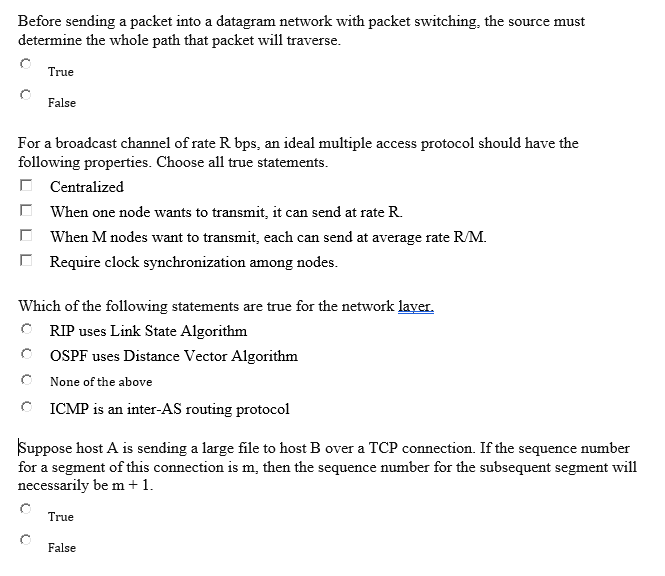 Solved Before sending a packet into a datagram network with | Chegg.com