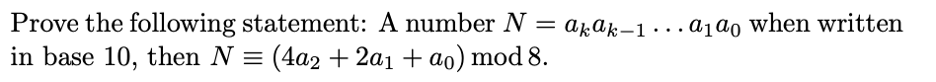 Solved Prove the following statement: A number | Chegg.com