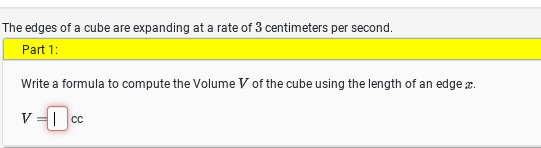 Solved The edges of a cube are expanding at a rate of 3 | Chegg.com