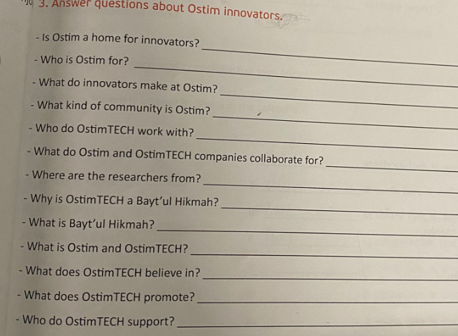 Solved wIs Ostim a home for innovators?Who is Ostim for?What | Chegg.com