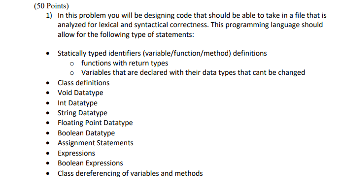 (50 Points) 1) In this problem you will be designing | Chegg.com