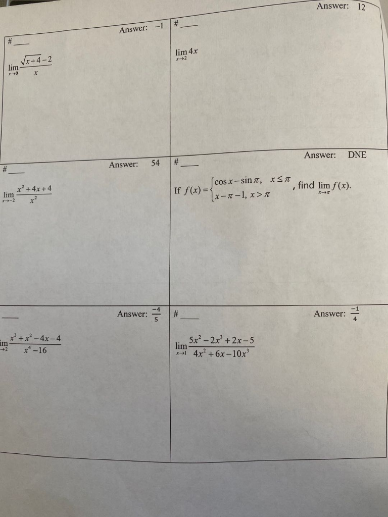 Solved determine limits using algebraic | Chegg.com