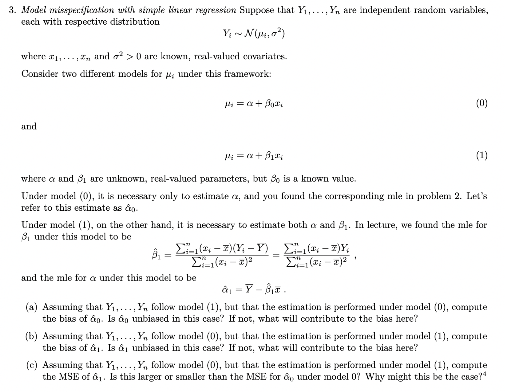 Solved Model Misspecification With Simple Linear Regression