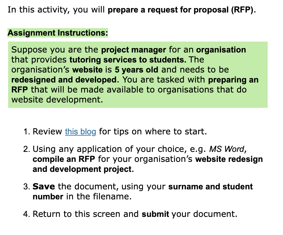 Solved In this activity, you will prepare a request for | Chegg.com