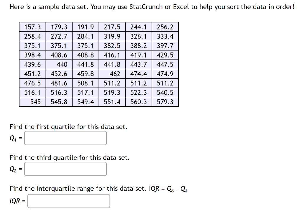 Solved Here is a sample data set. You may use StatCrunch or | Chegg.com