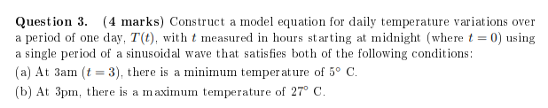 Solved Question 3. (4 marks) Construct a model equation for | Chegg.com
