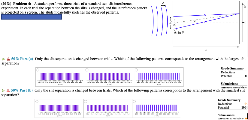 Solved (20%) Problem 4: A student performs three trials of a | Chegg.com