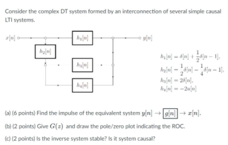 Solved Consider the complex DT system formed by an | Chegg.com