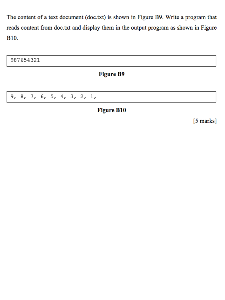 Solved The content of a text document (doc.txt) is shown in | Chegg.com