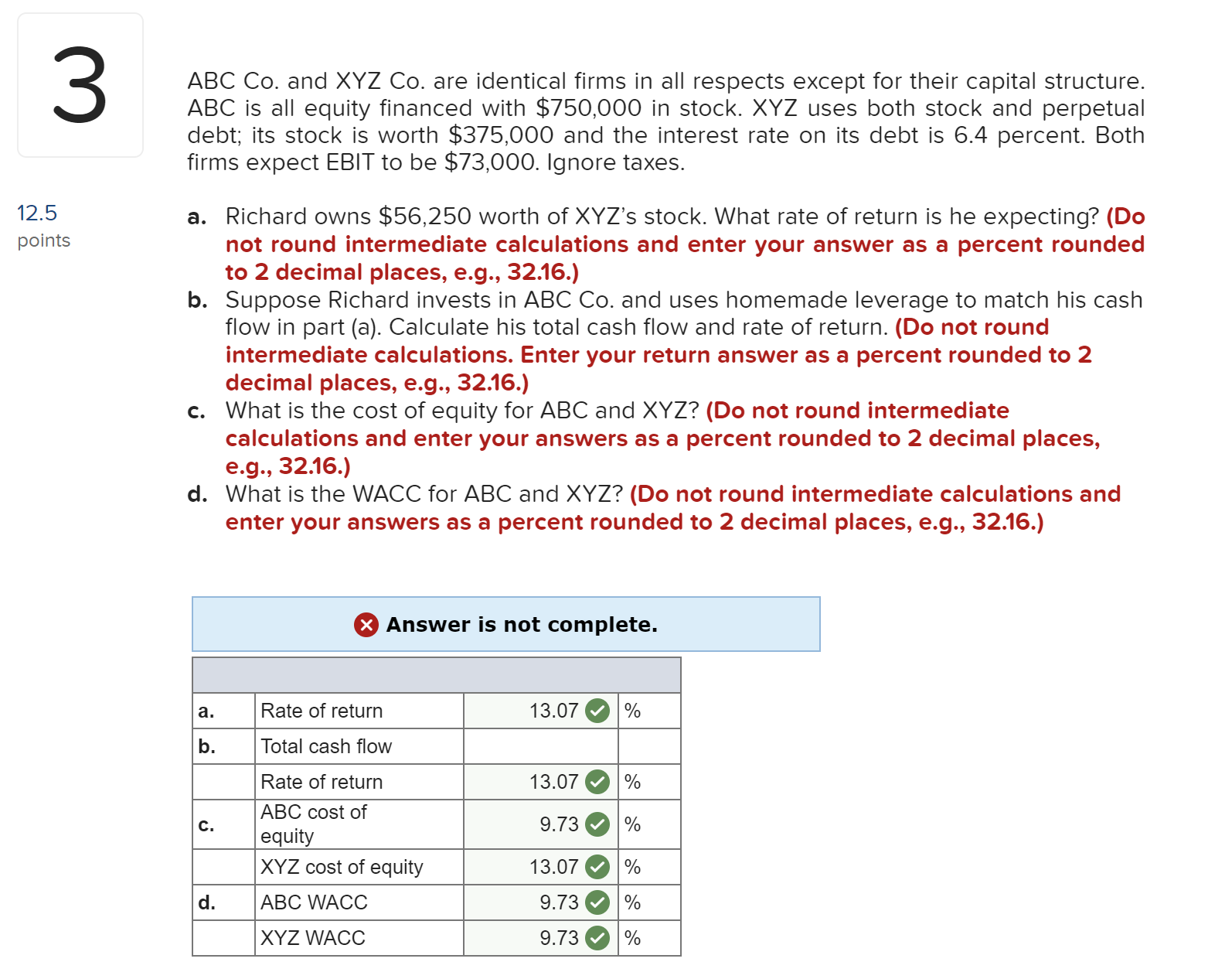 Solved ABC Co. and XYZ Co. are identical firms in all | Chegg.com