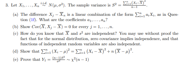 Solved Let X1, . . . , Xn i.i.d. ∼ N(µ, σ2 ). The sample | Chegg.com Solved Let X1, . . . , Xn i.i.d. ∼ N(µ, σ2 ). The sample | Chegg.com