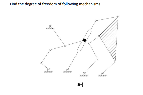 Solved Find the degree of freedom of following mechanisms. | Chegg.com