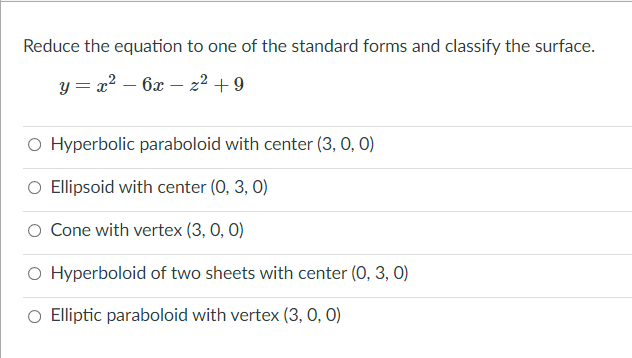 Solved Reduce the equation to one of the standard forms and | Chegg.com
