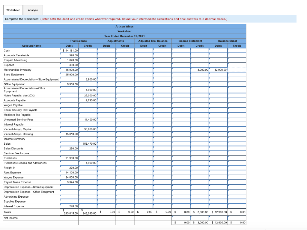 Solved Problem 12.6A (Algo) Recording adjustments and | Chegg.com